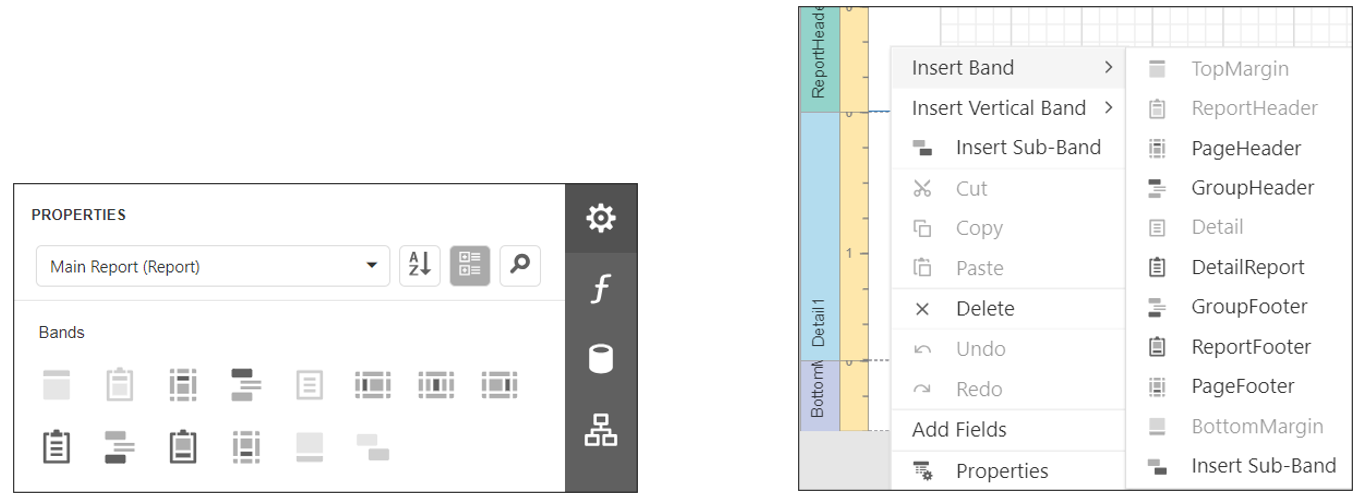 Understanding the Report Bands in the Report Designer