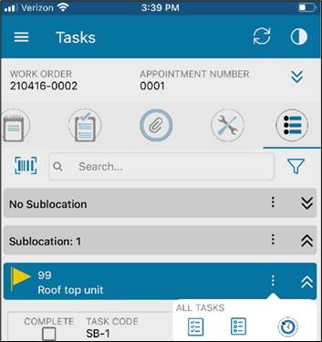 Using the Tasks Workspace