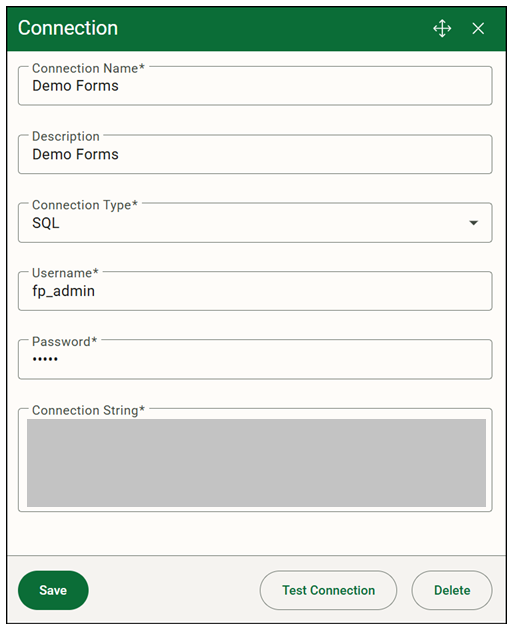 Using the SQL Server Connection Type