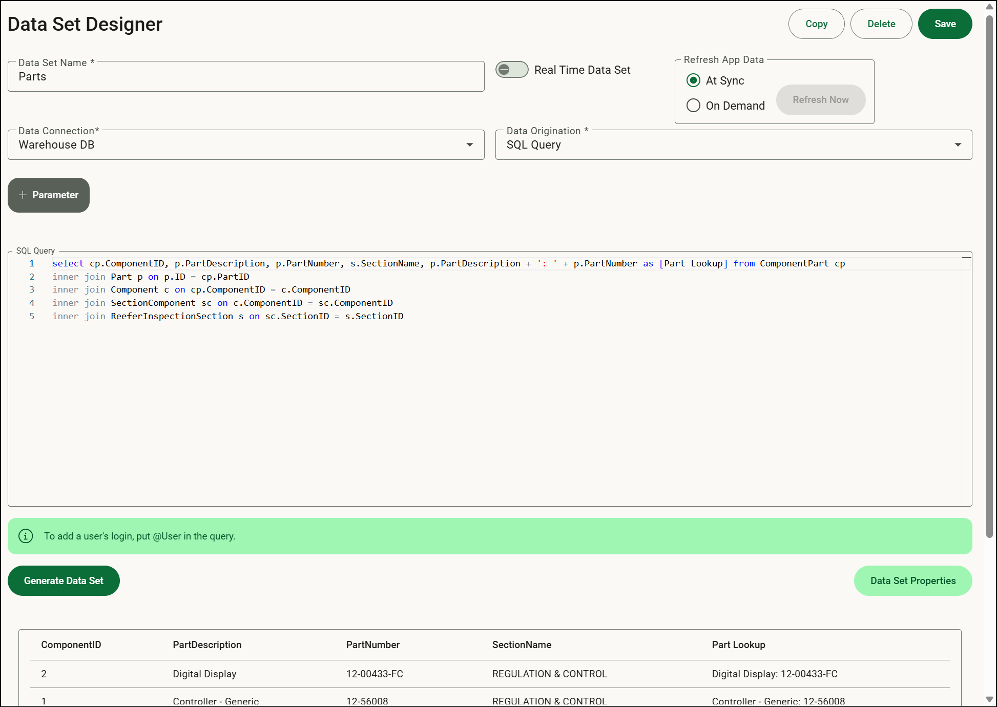 Creating a Data Set
