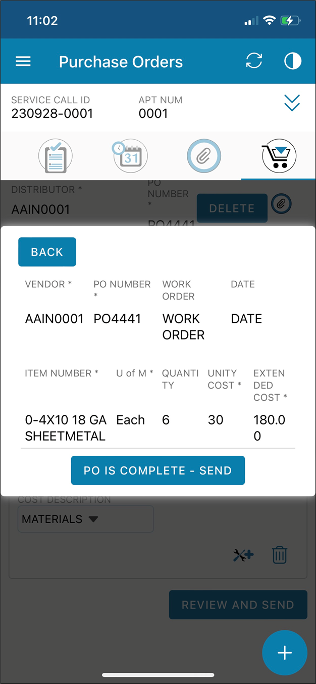 Sending Completed Purchase Orders Prior to Checkout
