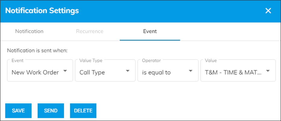 Setting Up a Standard Notification